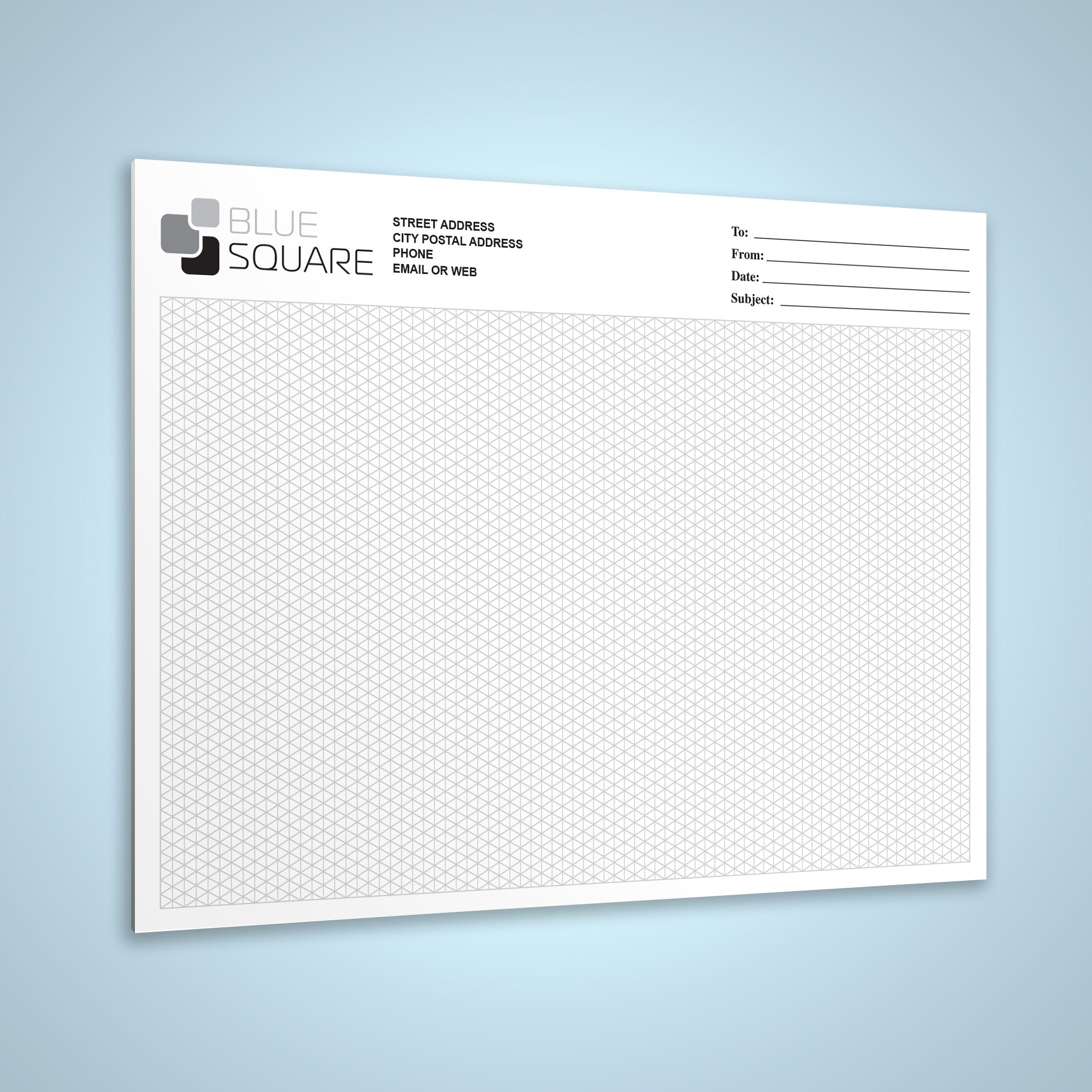Isometrics Pad 11 x 8.5 - 8 Square Inch - Rainbow Printing